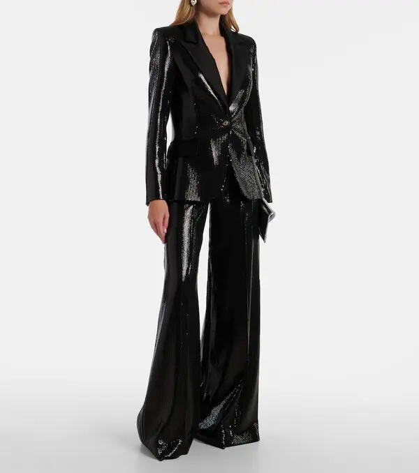 Elie Saab Sequined Satin Blazer