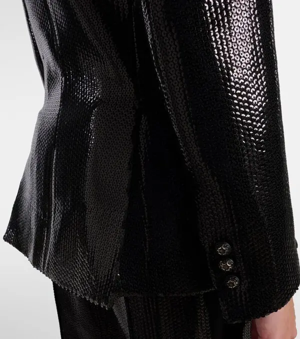 Elie Saab Sequined Satin Blazer