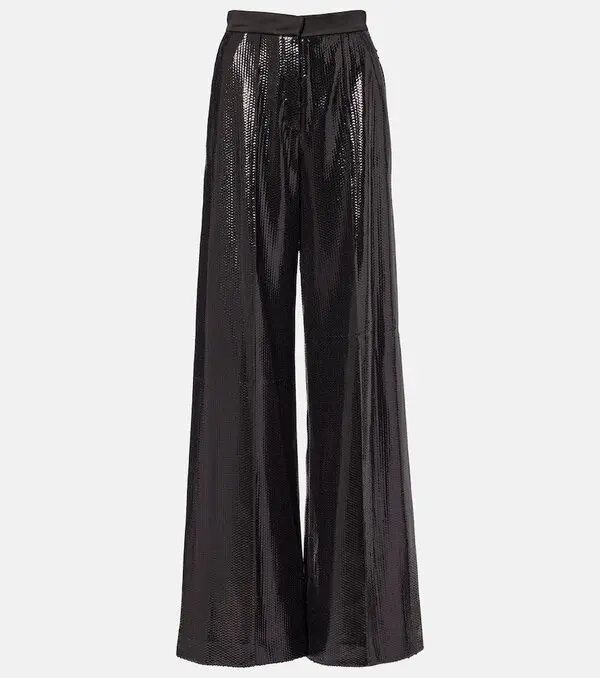 Elie Saab Sequined Wide-leg Pants