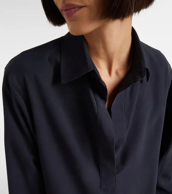 Max Mara Mirko Silk Crêpe Blouse - Blue