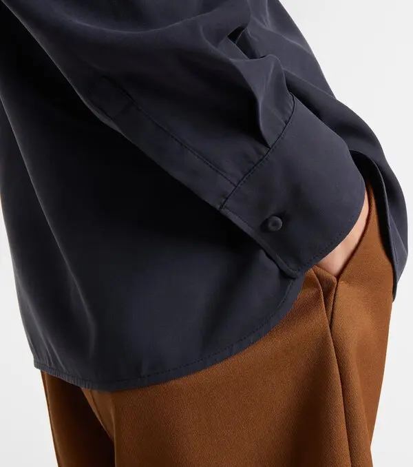 Max Mara Mirko Silk Crêpe Blouse - Blue