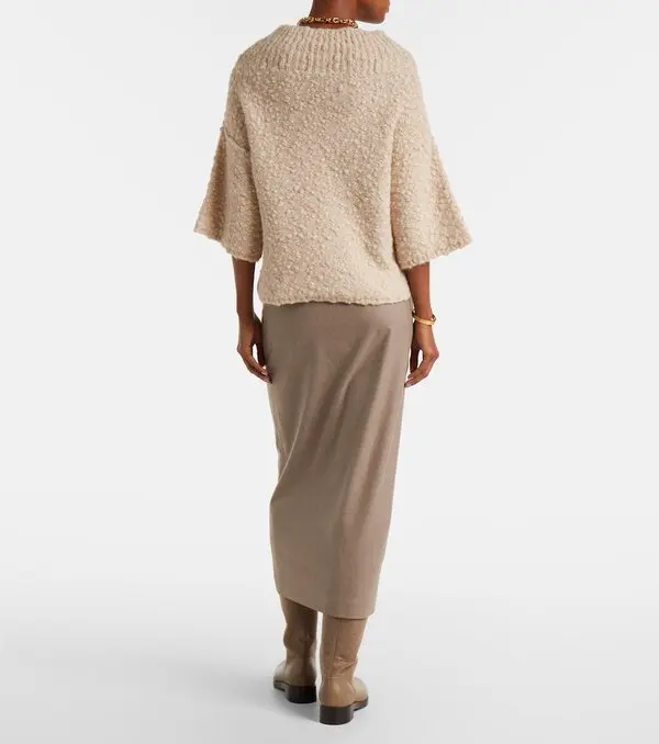 Max Mara Eccelso Alpaca And Wool-blend Sweater - Beige