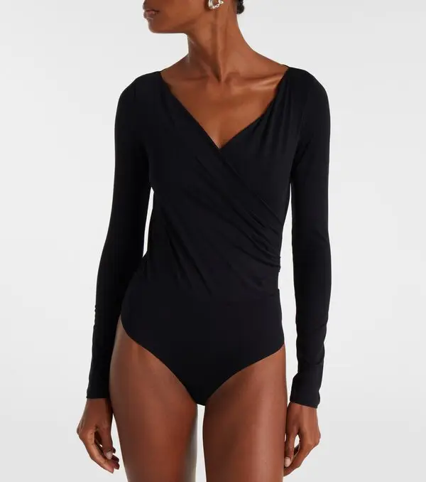 Max Mara Cicaldi Wrap Bodysuit - Black