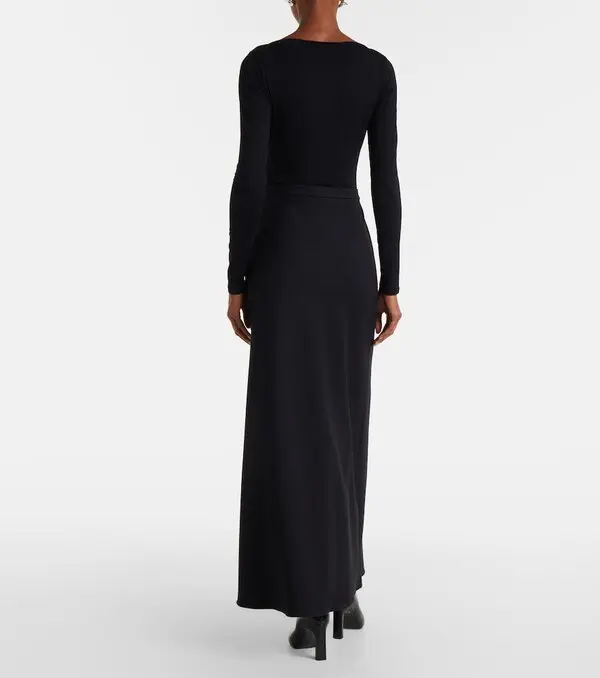 Max Mara Cicaldi Wrap Bodysuit - Black