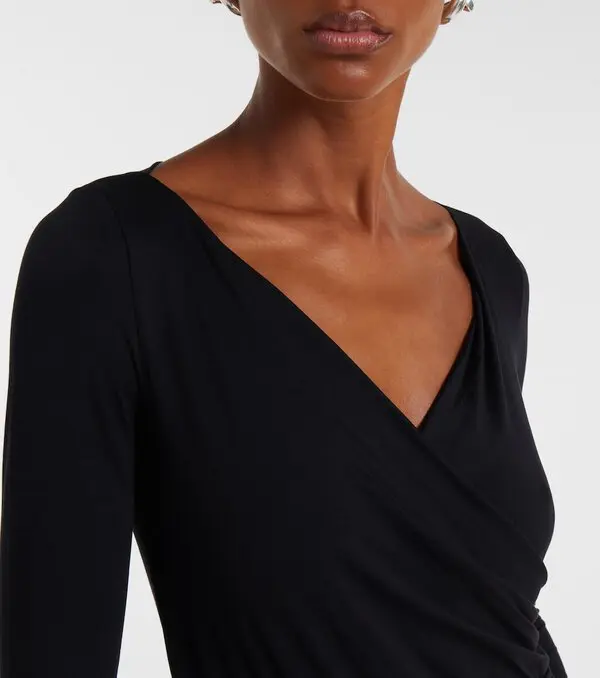 Max Mara Cicaldi Wrap Bodysuit - Black