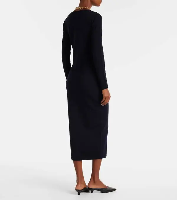 Max Mara Sophia Wool-blend Midi Dress - Blue