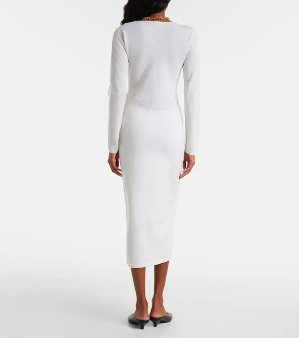 Max Mara Sophia Wool-blend Midi Dress - White