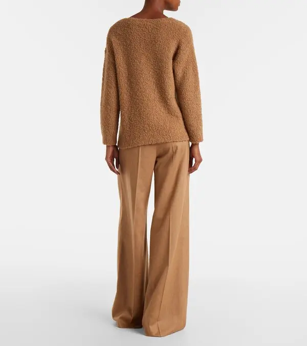 Max Mara Camel Hair And Silk Sweater - Beige