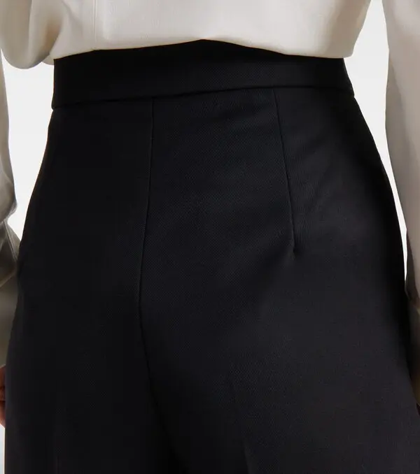 Max Mara Ozieri High-rise Virgin Wool Shorts - Black