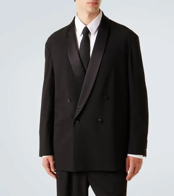 Giorgio Armani Double-breasted Virgin Wool Crêpe Tuxedo