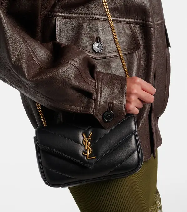 Saint Laurent Loulou Mini Leather Crossbody Bag