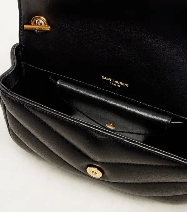 Saint Laurent Loulou Mini Leather Crossbody Bag