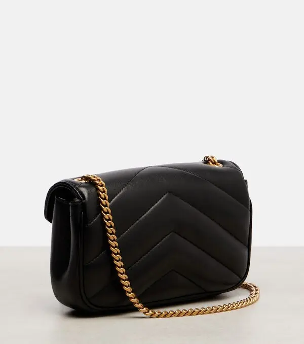 Saint Laurent Loulou Mini Leather Crossbody Bag