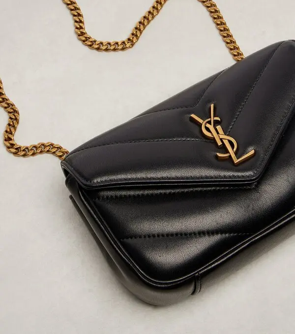 Saint Laurent Loulou Mini Leather Crossbody Bag
