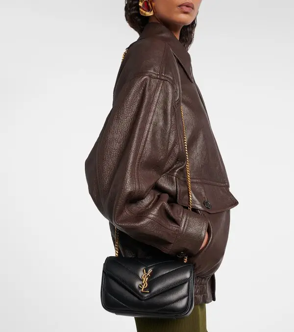 Saint Laurent Loulou Mini Leather Crossbody Bag