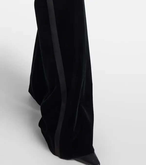 Max Mara Vetrino Cotton-velvet Flared Trousers