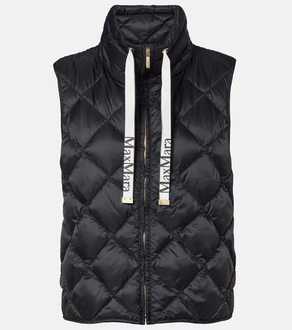 Max Mara Quilted Zip-up Vest - Black