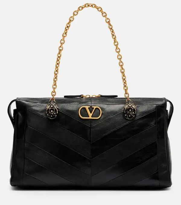 Valentino Garavani Panthea Medium Quilted Leather Tote Bag - Black