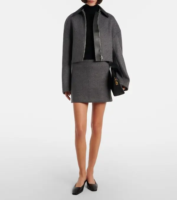 Sportmax Vacuo Cropped Virgin Wool Jacket