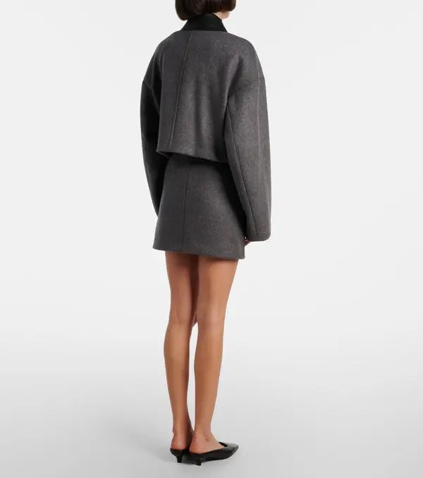 Sportmax Vacuo Cropped Virgin Wool Jacket