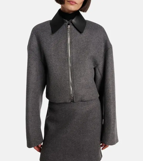 Sportmax Vacuo Cropped Virgin Wool Jacket