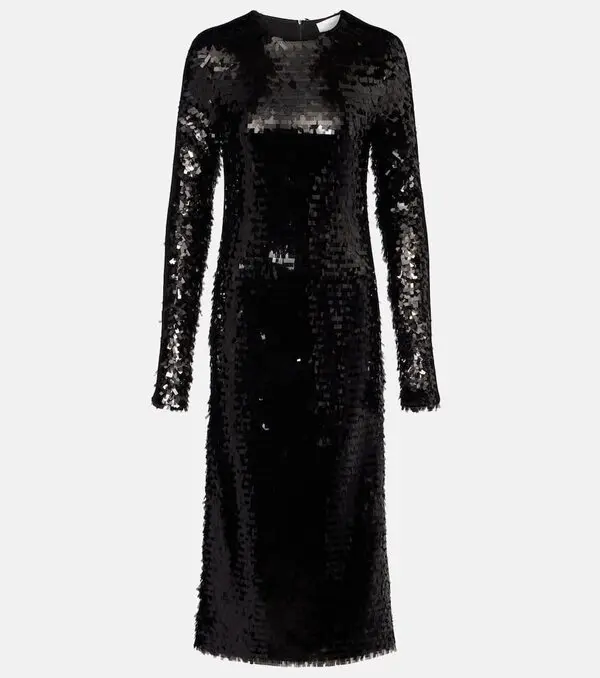 Sportmax Elleni Sequined Jersey Midi Dress