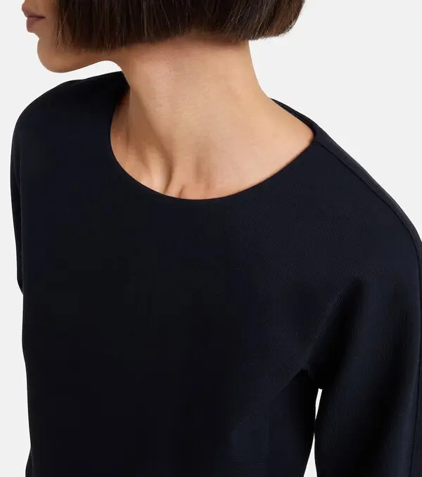 Max Mara Girello Wool And Cotton-blend Top
