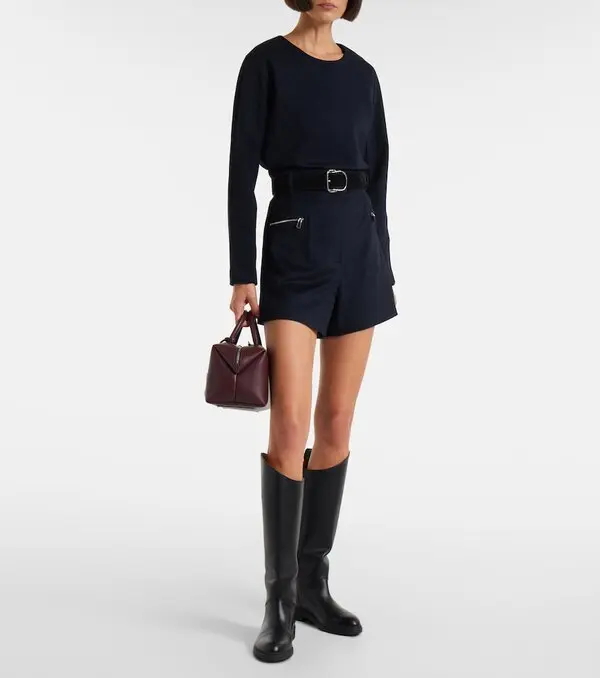 Max Mara Girello Wool And Cotton-blend Top