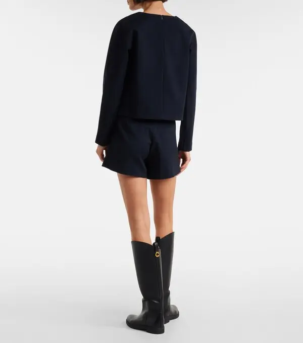 Max Mara Girello Wool And Cotton-blend Top