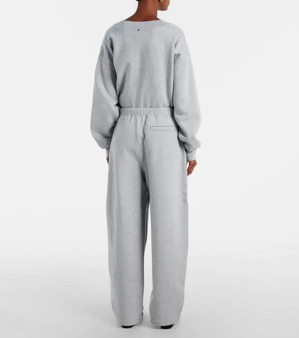 Sportmax Albania Cotton-blend Sweatpants - Grey