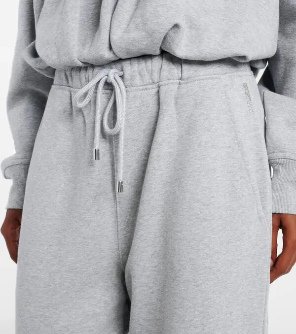 Sportmax Albania Cotton-blend Sweatpants - Grey