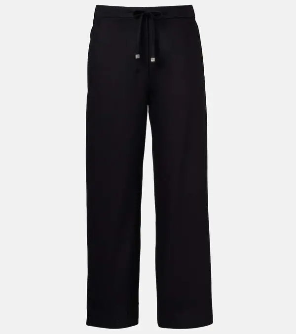 Max Mara Wool Flannel Sweatpants - Black