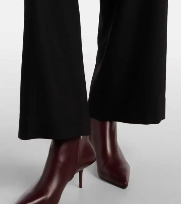 Max Mara Wool Flannel Sweatpants - Black
