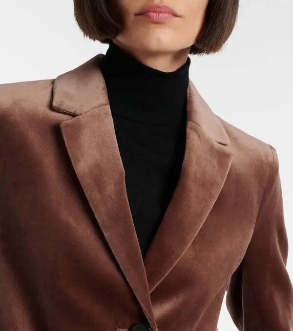 Max Mara Agata Cotton Velvet Blazer