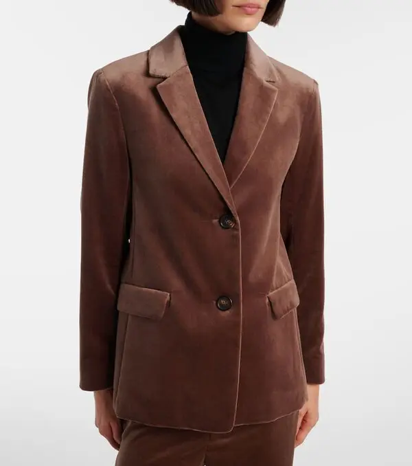 Max Mara Agata Cotton Velvet Blazer