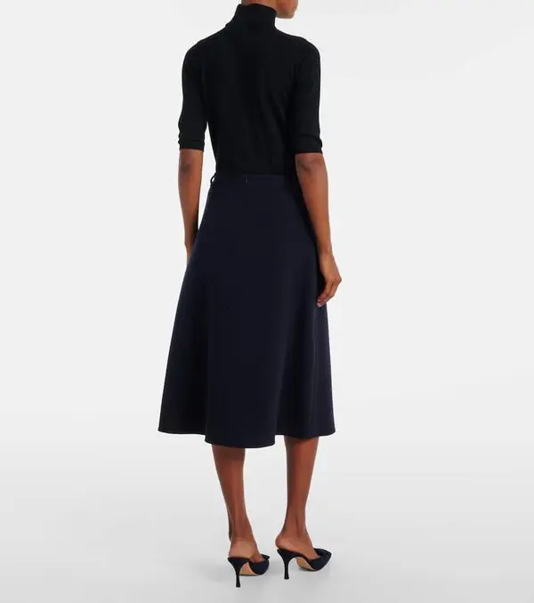 Max Mara Gloria Virgin Wool Midi Skirt