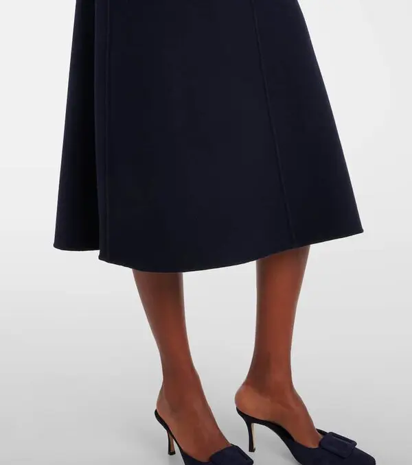 Max Mara Gloria Virgin Wool Midi Skirt