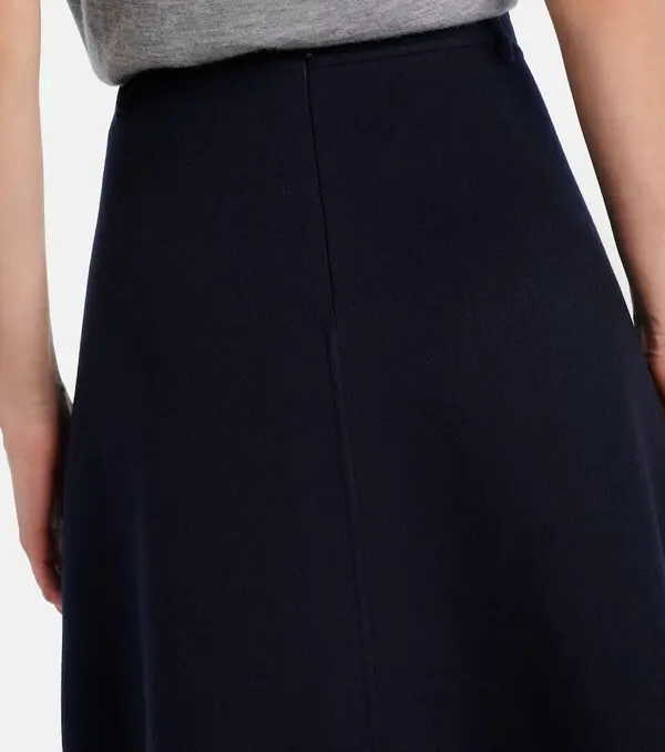 Max Mara Gloria Virgin Wool Midi Skirt