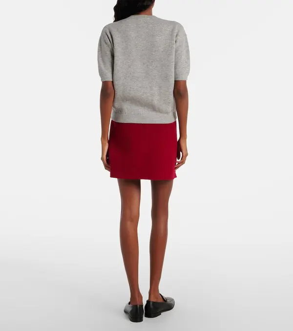 Max Mara Knitted Wool And Cashmere-blend T-shirt