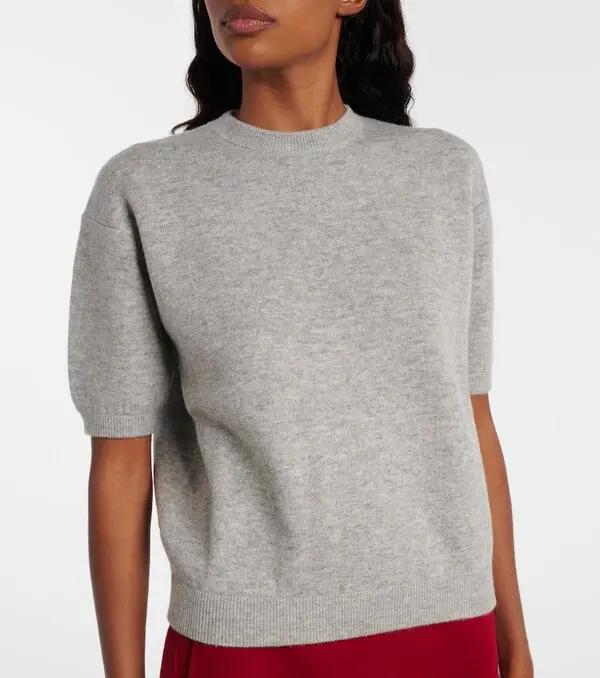 Max Mara Knitted Wool And Cashmere-blend T-shirt