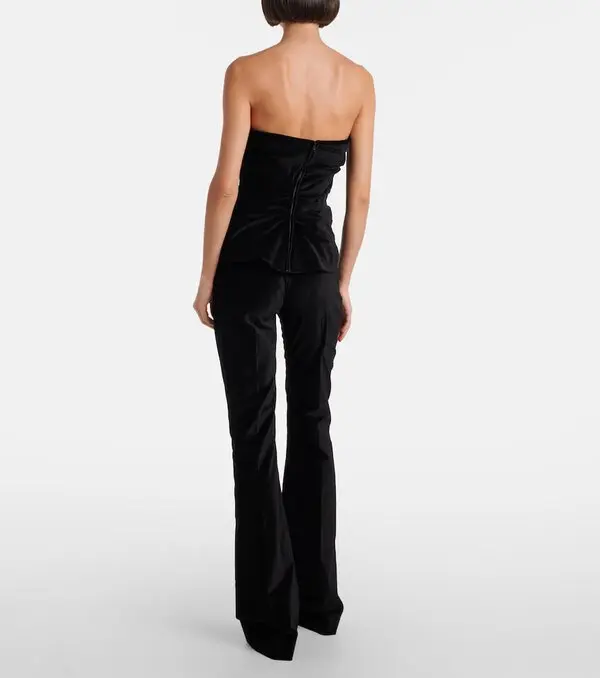 Tove Velvet Tube Top - Black