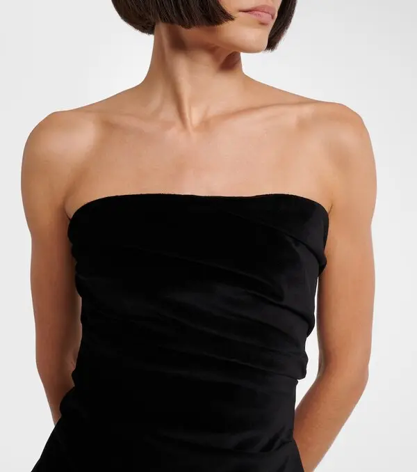 Tove Velvet Tube Top - Black