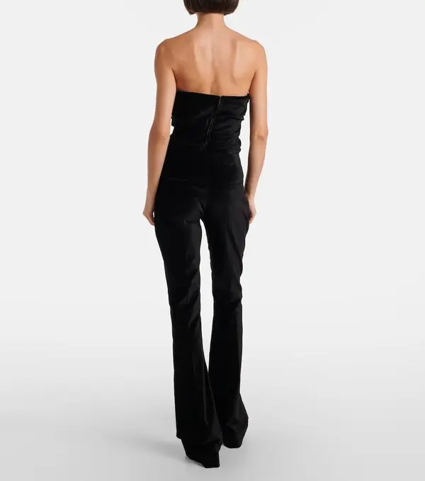 Tove Roux Cotton-blend Velvet Flared Pants
