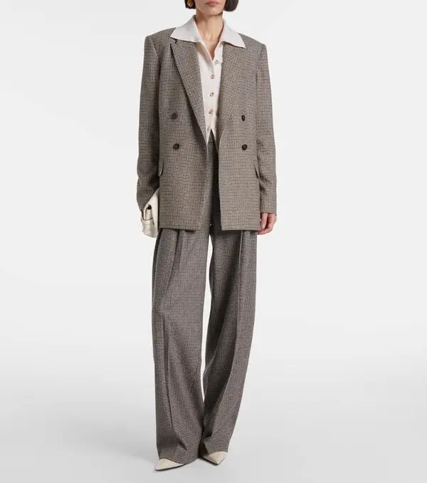 Vince Houndstooth Wide-leg Trousers