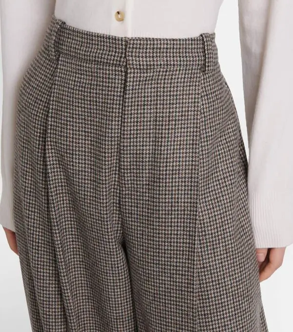 Vince Houndstooth Wide-leg Trousers