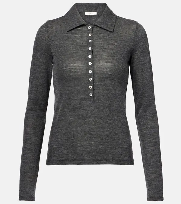 Vince Sheer Merino Wool Polo Shirt