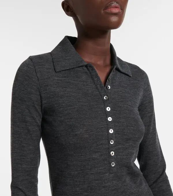 Vince Sheer Merino Wool Polo Shirt