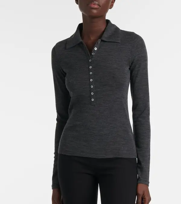 Vince Sheer Merino Wool Polo Shirt