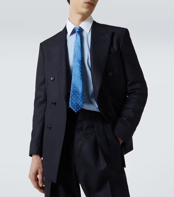 TOM FORD Pinstripe Double-breasted Wool Blazer