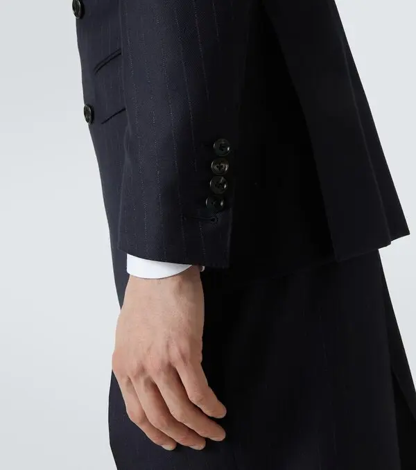 TOM FORD Pinstripe Double-breasted Wool Blazer